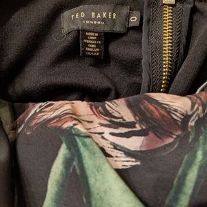 Ted Baker London | Dresses | Ted Baker Green Palm Floral Layered Tunic ...